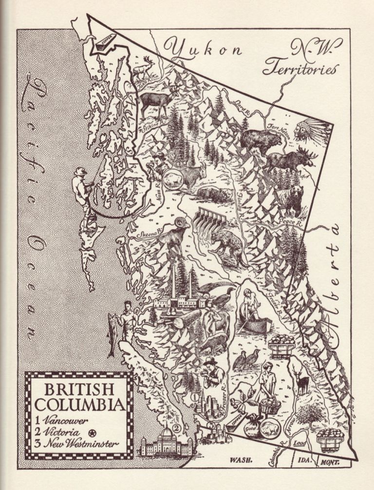 Vintage Picture Map Geography of Canada « O' Canada